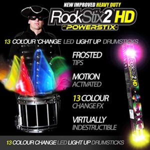 pair of rockstix® 2 pro - colour changing led light up drum sticks