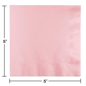 Creative Converting 240 Count Celebrations Lunch Paper Napkins, Classic Pink