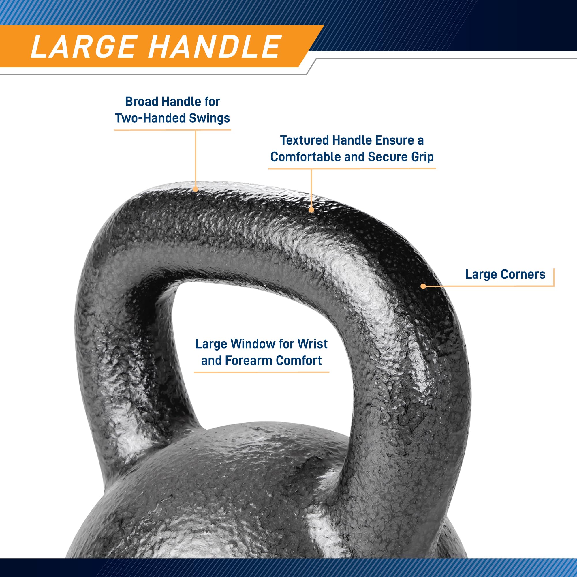 Marcy HKB-045 Hammertone Kettlebell, 45 lb.