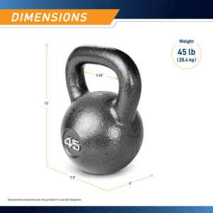 Marcy HKB-045 Hammertone Kettlebell, 45 lb.