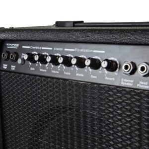 Monoprice 1x10 Guitar Combo Amplifier - Black, 40-Watt, Spring Reverb, 10-Inch 4-Ohm Speaker, High & Low Inputs, Headphone Output - Stage Right Series