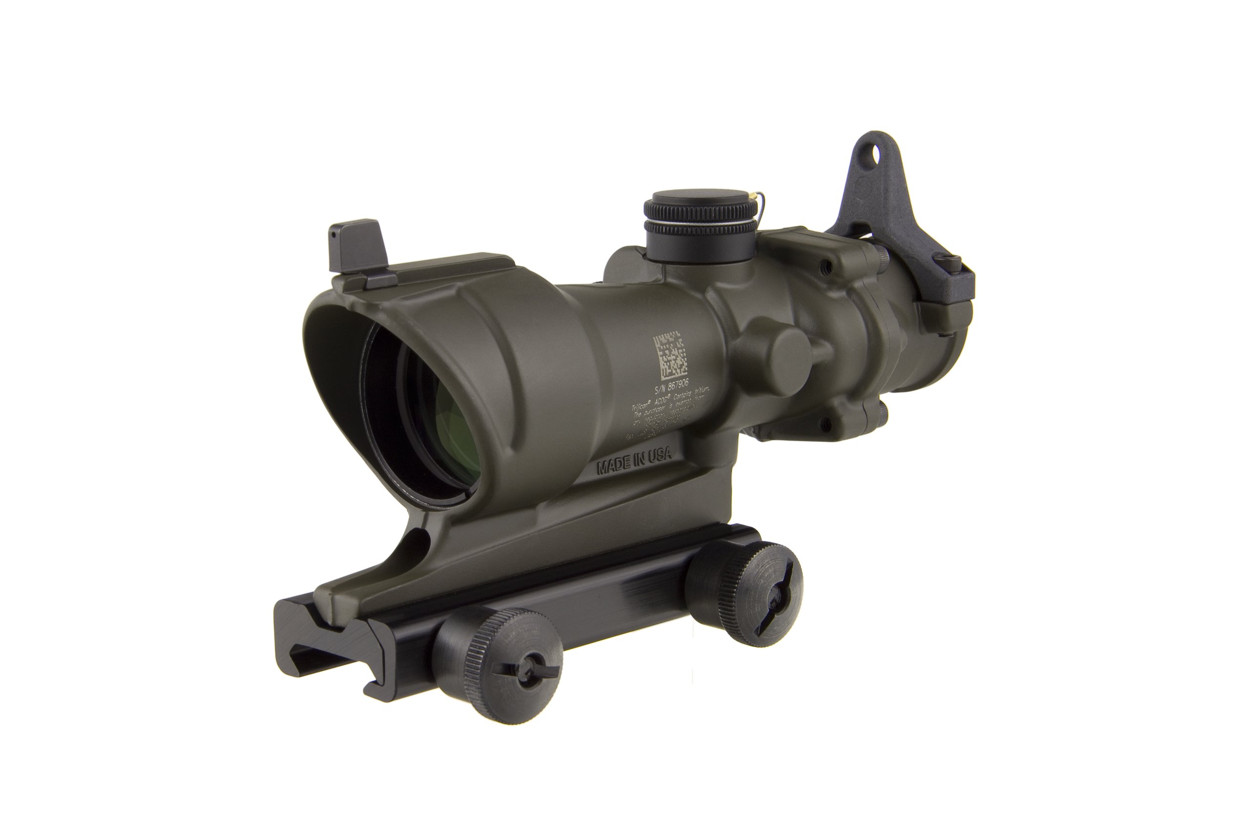 Trijicon ACOG TA01-D-100318 4x 32 Tritium Only, Center Illuminated Amber Crosshair .223 Reticle Scope, OD Green