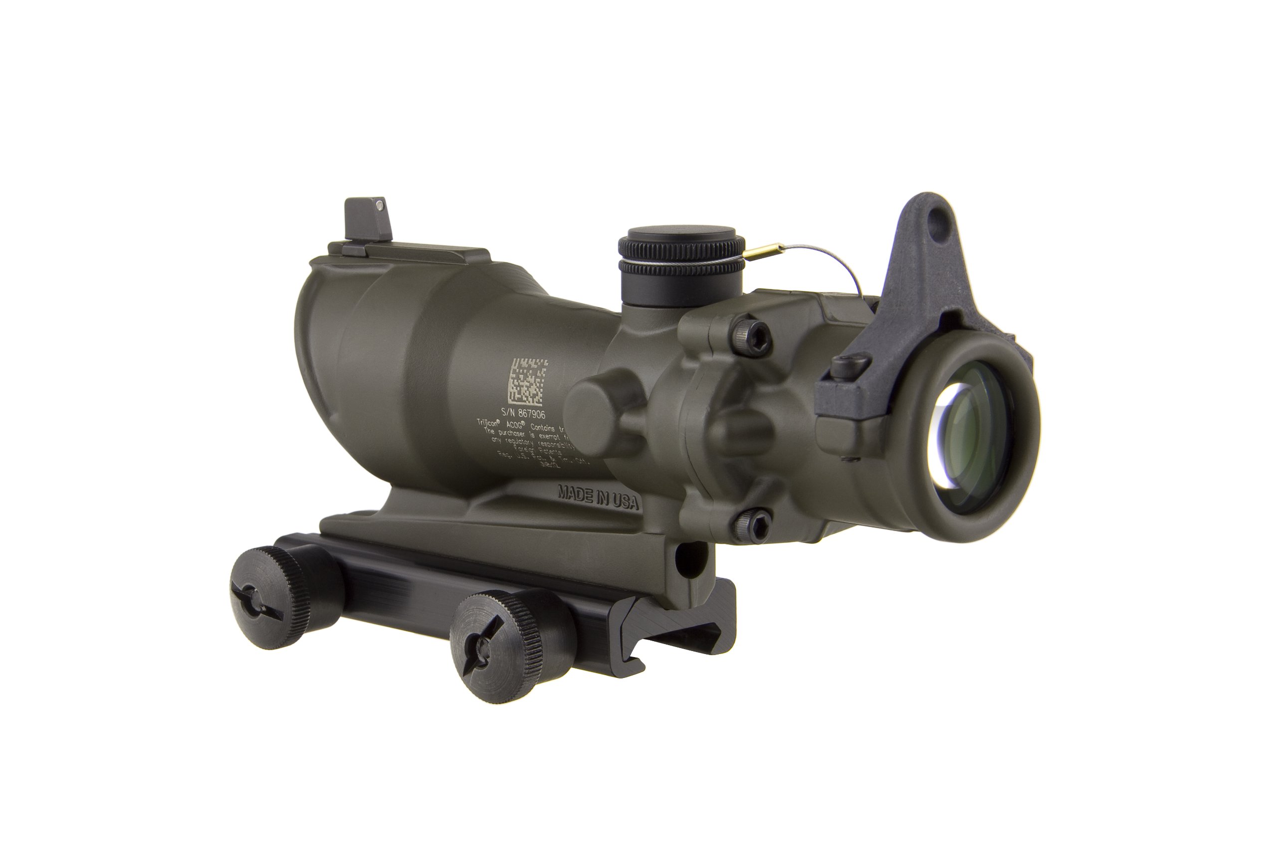 Trijicon ACOG TA01-D-100318 4x 32 Tritium Only, Center Illuminated Amber Crosshair .223 Reticle Scope, OD Green