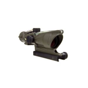 trijicon acog ta31-d-100312 4x 32 dual illuminated green chevron .223 bac reticle scope, od green