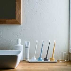 Muji White Porcelain Toothbrush Stand