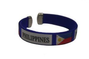 superdaves superstore philippines blue country flag c' bracelet wristband for adults & teens...new