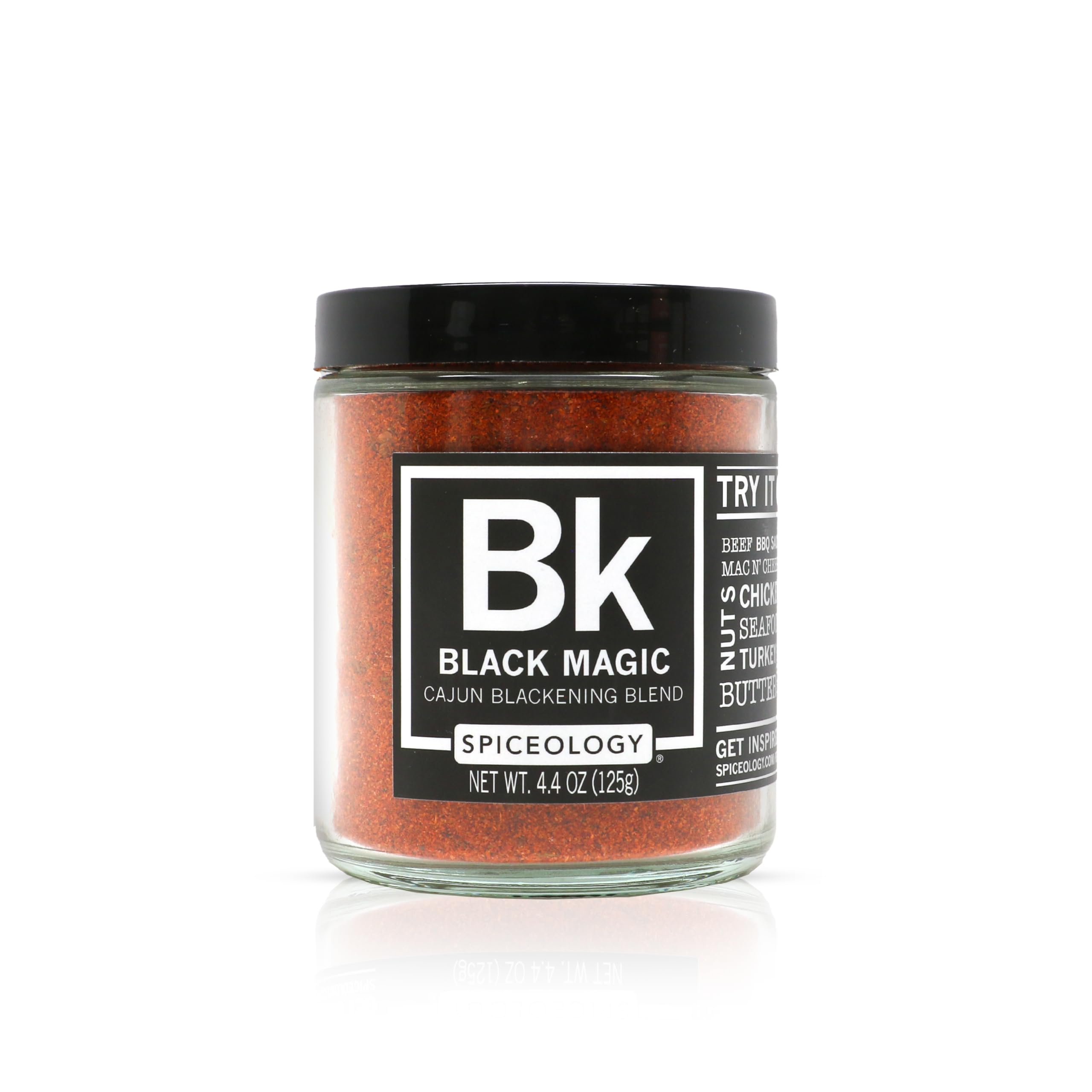 Spiceology - Black Magic - Cajun Blackening Spice Blend - Spicy Creole Dry Rub and Seasoning - Use On: Beef, Chicken, Mac N' Cheese, Turkey, Butter, Seafood or Nuts - 4.4 oz