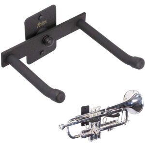 string swing horizontal wall mount trumpet holder - stand for all trumpets including piccolo and pocket trumpet - musical instruments safe without hard cases - made in usa