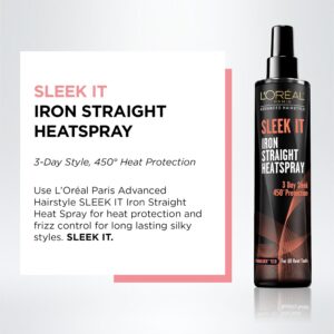 L'Oréal Paris Advanced Hairstyle Sleek It Iron Straight Heat Spray, 5.7 Ounce