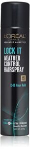 l'oréal paris advanced hairstyle lock it weather control hairspray, 8.25 oz. (packaging may vary)