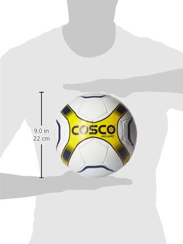 IRIS USA, Inc. Cosco Milano Hand Stiched Football-Size: 5 (White,Yellow,Black)