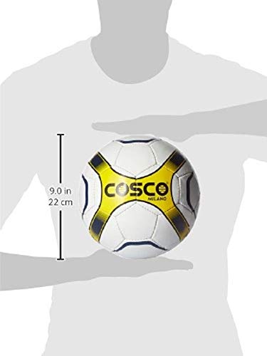 IRIS USA, Inc. Cosco Milano Hand Stiched Football-Size: 5 (White,Yellow,Black)