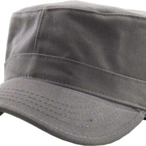 KBETHOS KBK-1464 DGY XL Cadet Army Cap Basic Everyday Military Style Hat (Now with STASH Pocket Version Available)