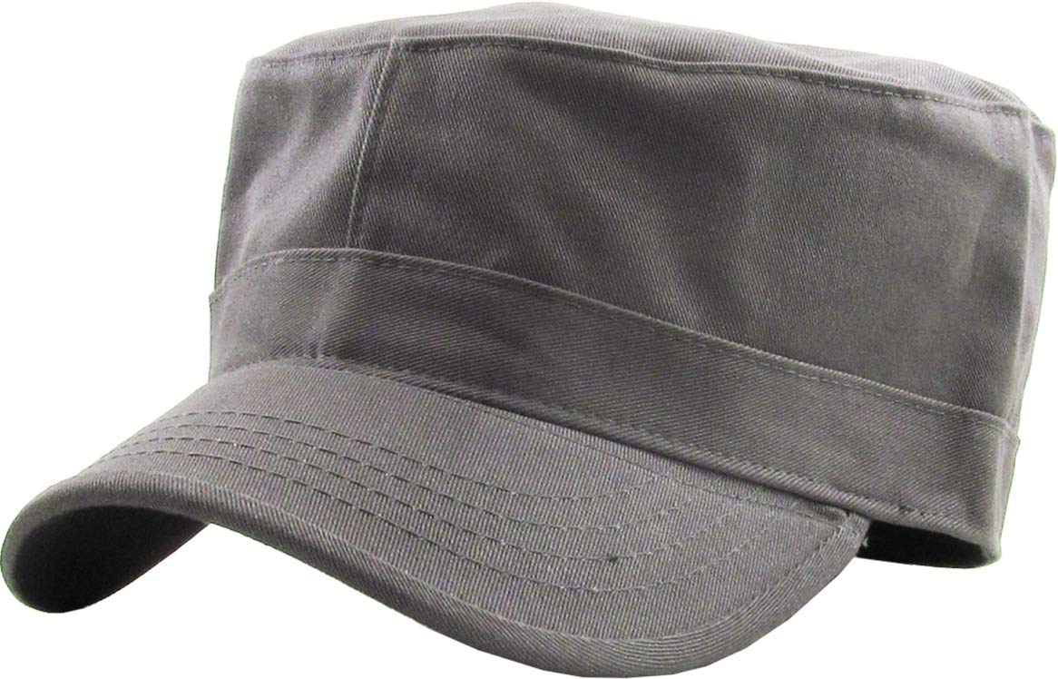 KBETHOS KBK-1464 DGY XL Cadet Army Cap Basic Everyday Military Style Hat (Now with STASH Pocket Version Available)