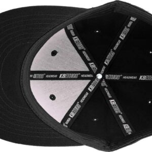 KBETHOS KNW-2364 BLK (8) The Real Original Fitted Flat-Bill Mens Hat True-Fit, 9 Sizes & 20 Colors, Black