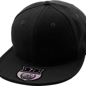 KBETHOS KNW-2364 BLK (8) The Real Original Fitted Flat-Bill Mens Hat True-Fit, 9 Sizes & 20 Colors, Black