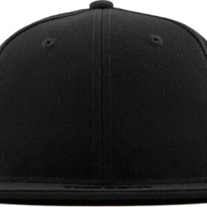 KBETHOS KNW-2364 BLK (8) The Real Original Fitted Flat-Bill Mens Hat True-Fit, 9 Sizes & 20 Colors, Black