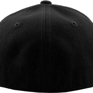 KBETHOS KNW-2364 BLK (8) The Real Original Fitted Flat-Bill Mens Hat True-Fit, 9 Sizes & 20 Colors, Black