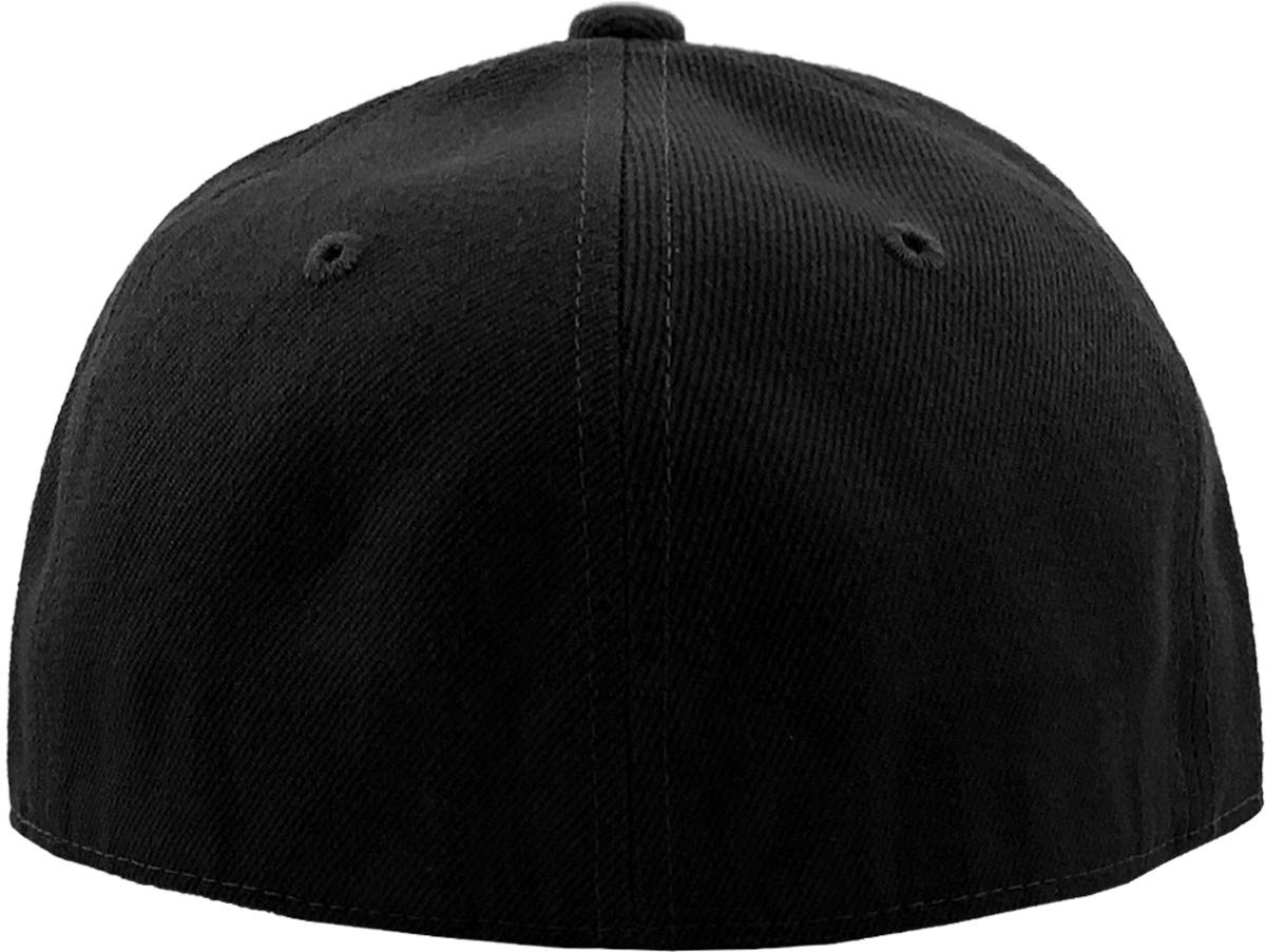 KBETHOS KNW-2364 BLK (8) The Real Original Fitted Flat-Bill Mens Hat True-Fit, 9 Sizes & 20 Colors, Black