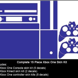 Blue Chrome Mirror - Vinyl Decal Mod Skin Kit by System Skins - Compatible with Microsoft Xbox One (XB1)