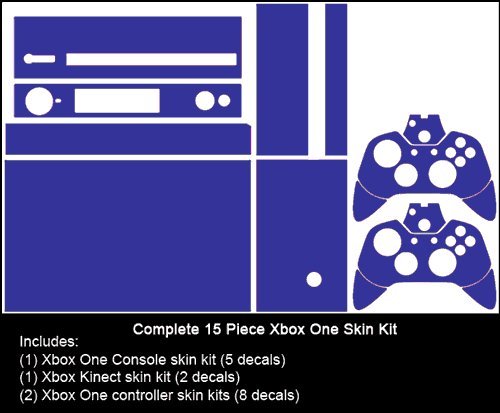 Blue Chrome Mirror - Vinyl Decal Mod Skin Kit by System Skins - Compatible with Microsoft Xbox One (XB1)