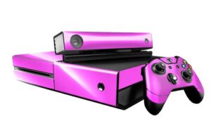 pink chrome mirror - vinyl decal mod skin kit by system skins - compatible with microsoft xbox one (xb1)