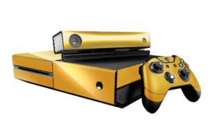 gold chrome mirror - vinyl decal mod skin kit by system skins - compatible with microsoft xbox one (xb1)