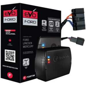 fortin evo-fort1 stand-alone add-on remote start car starter system for ford ikt round metal key vehicles