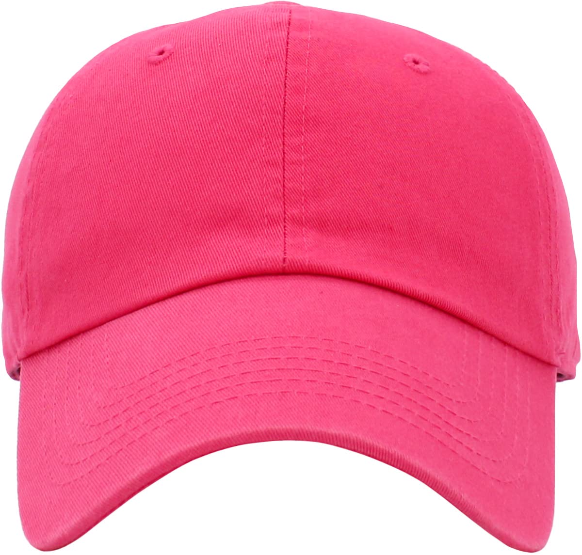 KB-LOW HPK Classic Cotton Dad Hat Adjustable Plain Cap. Polo Style Low Profile (Unstructured) (Classic) Hot Pink Adjustable