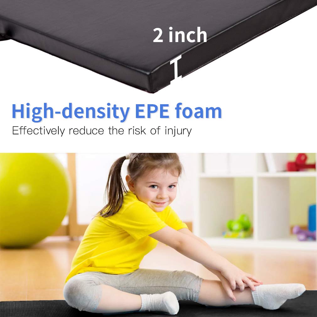 Gymnastics Mat Tumbling Mat Gym Mat Gymnastic Mat Foldding Lightweight Tumbling Mat 2 Inches Thick Fitness Yoga Exercise Mat Home Gym Mat Equipment