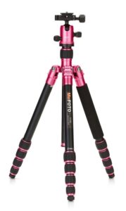 mefoto aluminum roadtrip travel tripod/monopod kit - hot pink (a1350q1h)