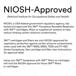 3M Rugged Comfort Quick Latch Half Facepiece Reusable Respirator 6501QL, NIOSH, Cool Flow Exhalation Valve, Bayonet Connection, Silicone Face Seal, Gases, Vapors, Dust, Maintenance, Construction, S