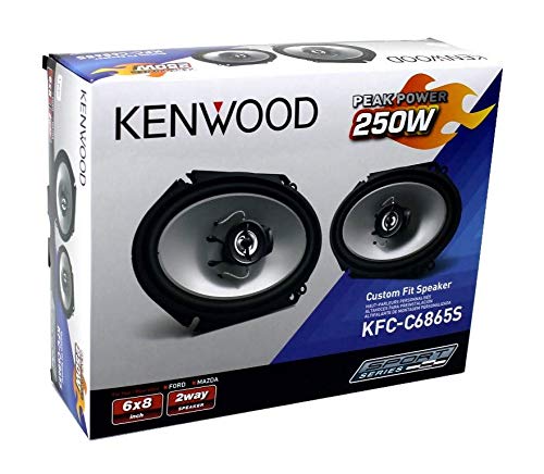 2 New Kenwood KFC-C6865S 6x8 250 Watt 2-Way Car Audio Coaxial Speakers Stereo