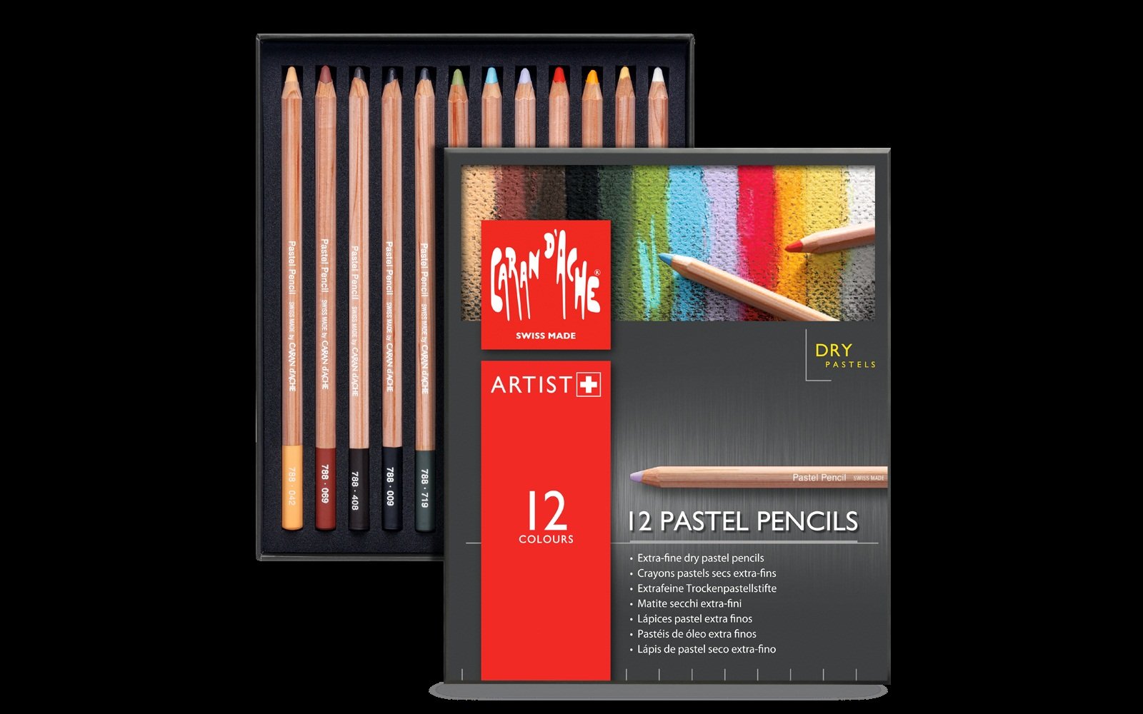 Caran D'ache Set of 12 Pastel Pencils (788.312)