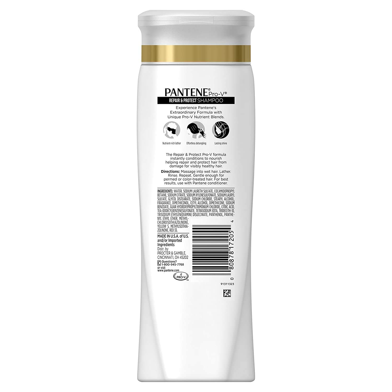 Pantene Shampoo Repair & Protect 12.6 Ounce (3 Pack)