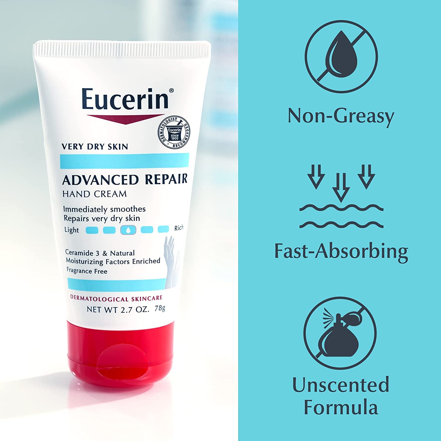 Eucerin Advanced Repair Hand Creme, 2.7 Ounce (Pack of 6)