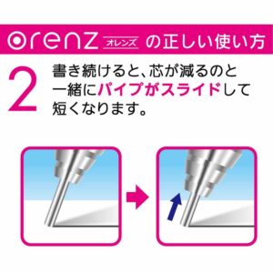 Pentel Mechanical Pencil Orenz 0.2mm, Black Body (XPP502-A)