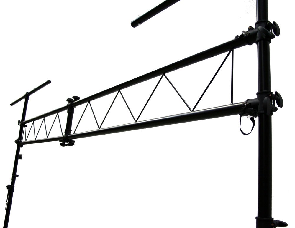 American Sound Connection Pro Audio Mobile DJ Light Stand 10 Foot Length Portable Truss Lighting System with T-Bar