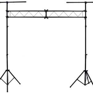 American Sound Connection Pro Audio Mobile DJ Light Stand 10 Foot Length Portable Truss Lighting System with T-Bar