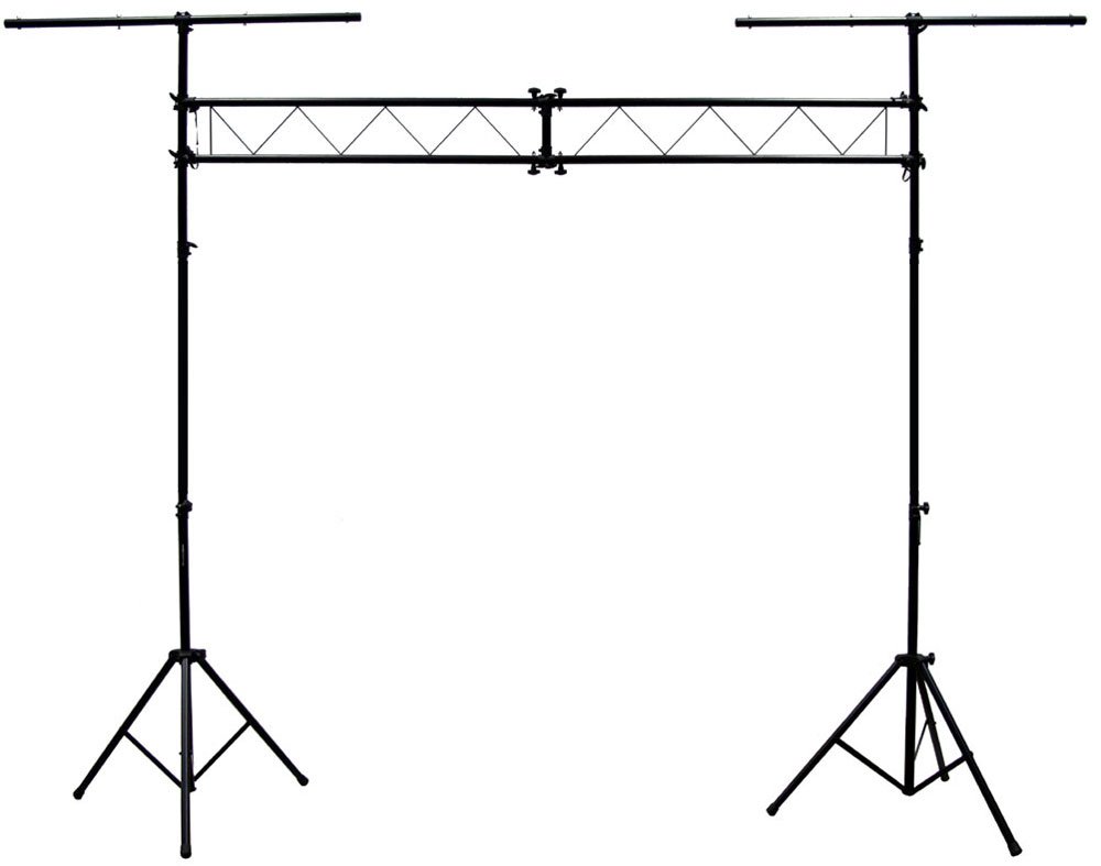 American Sound Connection Pro Audio Mobile DJ Light Stand 10 Foot Length Portable Truss Lighting System with T-Bar