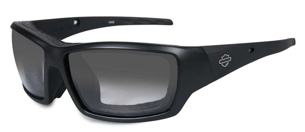 Harley-Davidson Men's Shadow-Alt Fit Light Adjust Matte Black Sunglasses HFSHA05