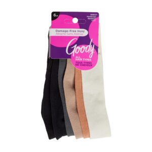 goody ouchless jersey fabric headwraps, wide cloth headbands, neutral colors, for women and men,6 ct