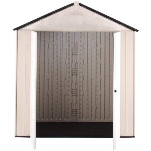 Rubbermaid 1862705 Shed, 7'x3.5', Tan/White