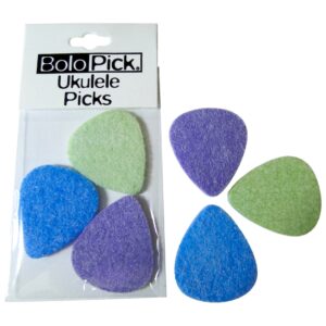 BoloPick Felt Picks for Ukulele 6 Pack (An Original Recipe)