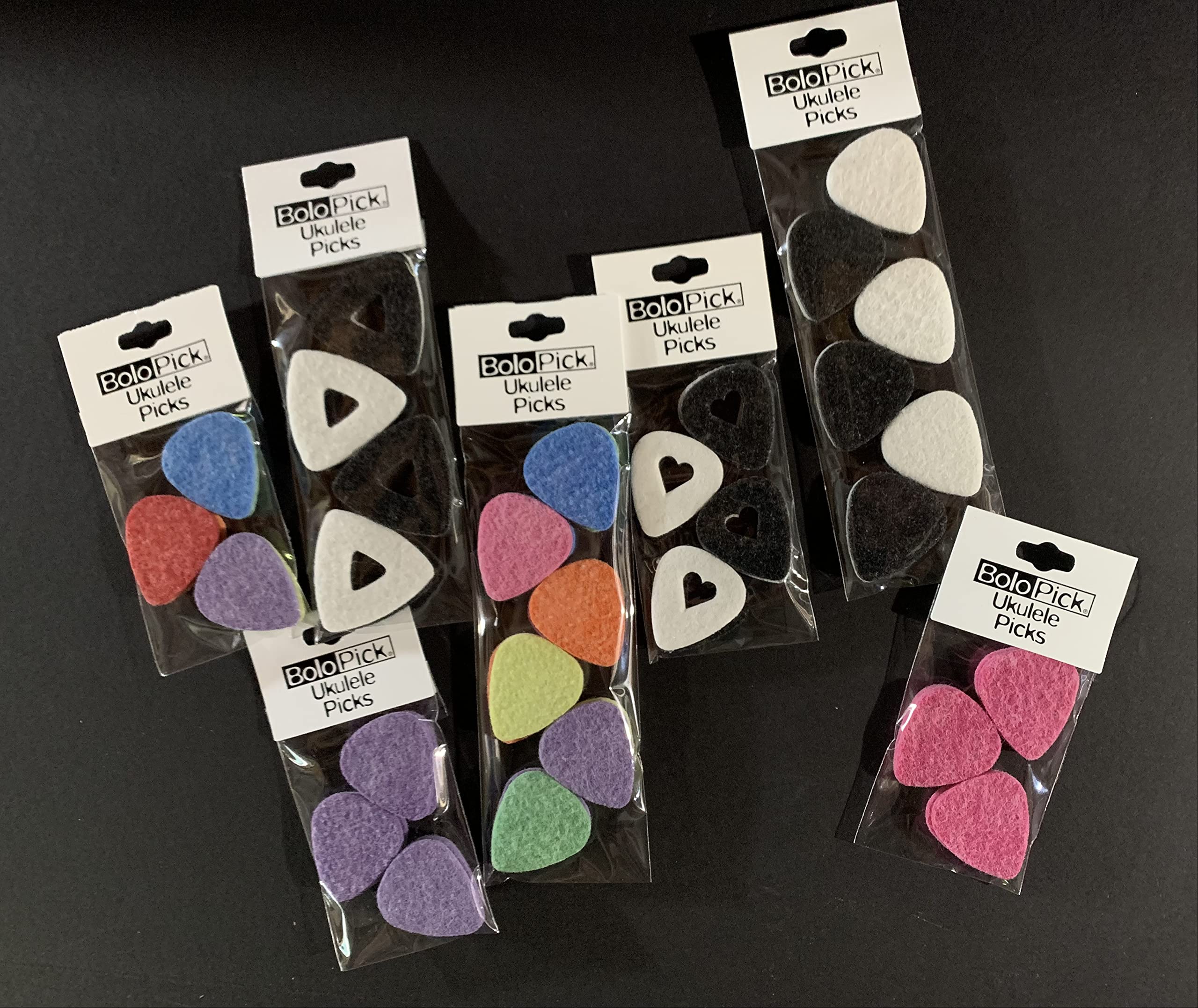 BoloPick Felt Picks for Ukulele 6 Pack (An Original Recipe)