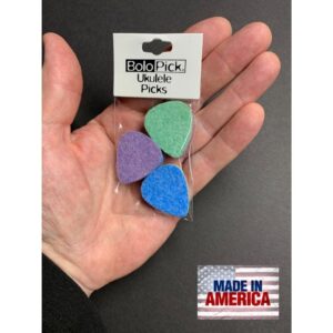 BoloPick Felt Picks for Ukulele 6 Pack (An Original Recipe)