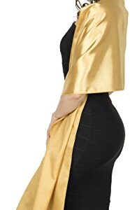 BlackButterfly Satin Shawl Bridesmaid Wedding Wrap Scarf (Gold)