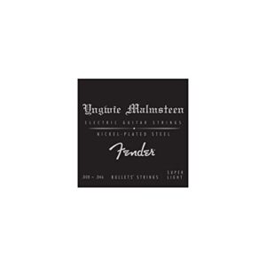 fender yngwie malmsteen signature electric guitar strings, nickel plated steel, bullet end .008-.046