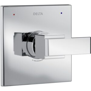 delta faucet ara 14 series single-function shower handle valve trim kit, chrome t14067 (valve not included), 6.50 x 6.50 x 3.00 inches