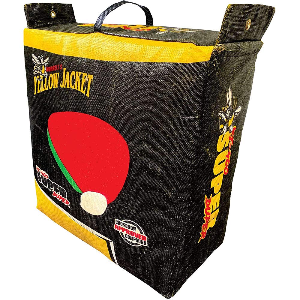 Morrell Yellow Jacket YJ-400 Portable Super Duper Field Point Archery Bag Target Replacement Cover w/ Deer Vitals, Bullseyes, and Carry Handle, Yellow